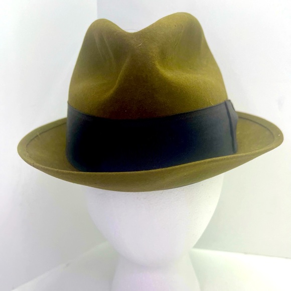Stetson | Accessories | Vintage Mens Wool Felt Mallory Wedge Fedora Hat ...